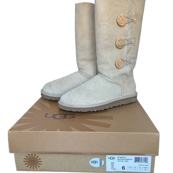 UGG | Shoes | Ugg Boots Bailey Triple Button Sand Color | Poshmark